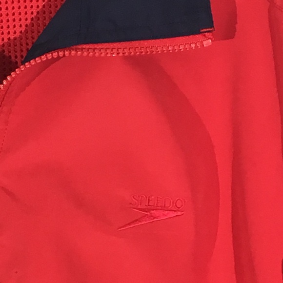 Speedo | Jackets & Coats | Vintage Speedo Red Windbreaker S | Poshmark
